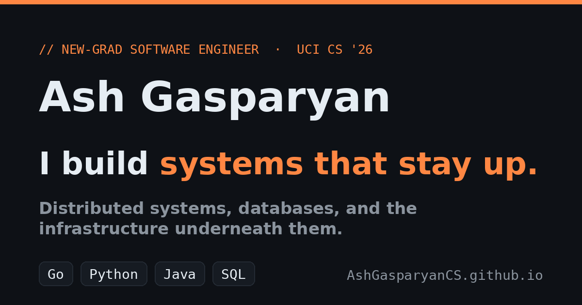 Ash · Software Engineer
